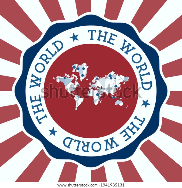 World Badge Round Logo World Triangular Stock Vector (Royalty Free ...