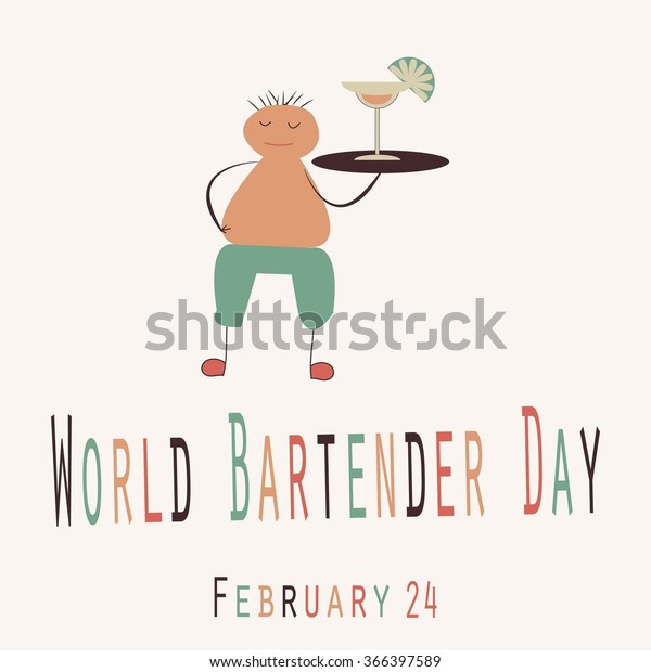 World Bartender Day Funny Unofficial Holiday Stock Vector (Royalty Free ...