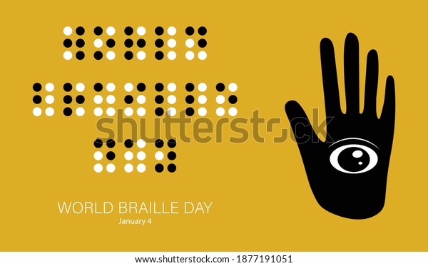 World Braille Day Vector Illustration January Stock Vector (Royalty ...