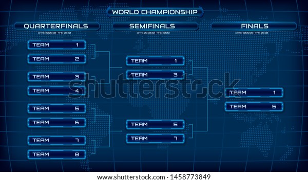 World championship blue template background screen. Holographic map ...