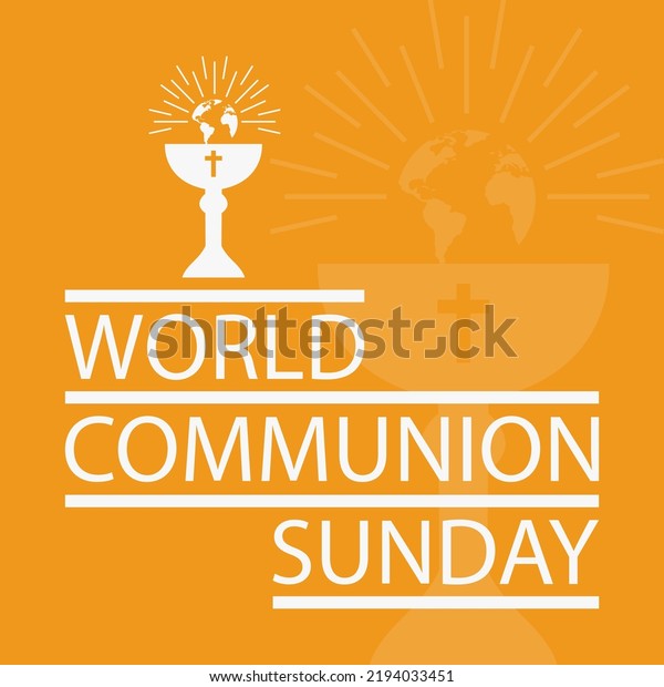 World Communion Sunday On First Sunday Stock Vector (Royalty Free ...