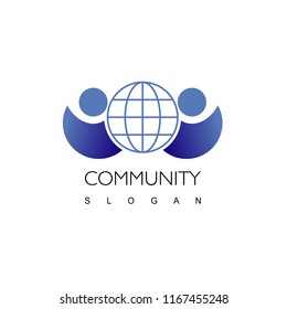World Community People Logo Illustration Design Stock Vector (Royalty ...