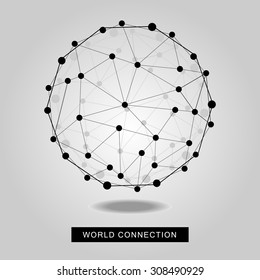 World Connection Business Background Stock Vector (Royalty Free ...