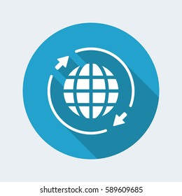 World Connection Flat Minimal Icon: vector de stock (libre de regalías ...