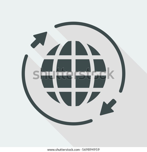 World Connection Flat Minimal Icon: stockvector (rechtenvrij) 569894959 ...