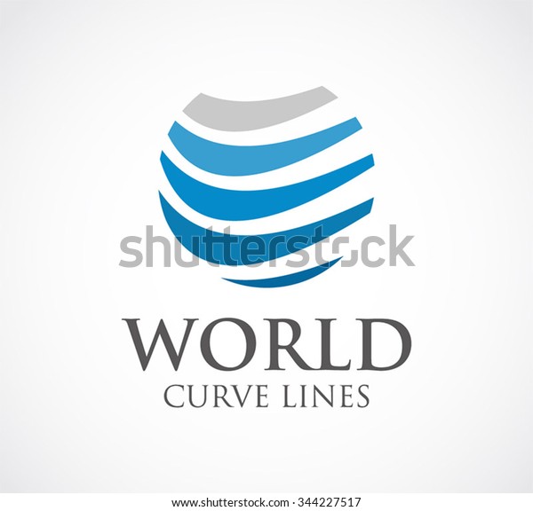 World Curve Globe Abstract Vector Logo Stock Vector (Royalty Free ...