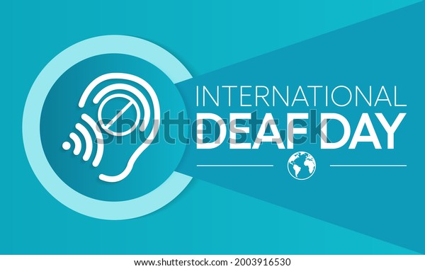 World Deaf Day Observed Every Year Stock Vector (Royalty Free ...