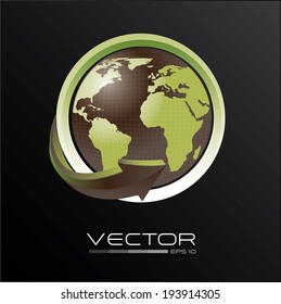 World Design Over Black Background Vector Stock Vector (Royalty Free ...