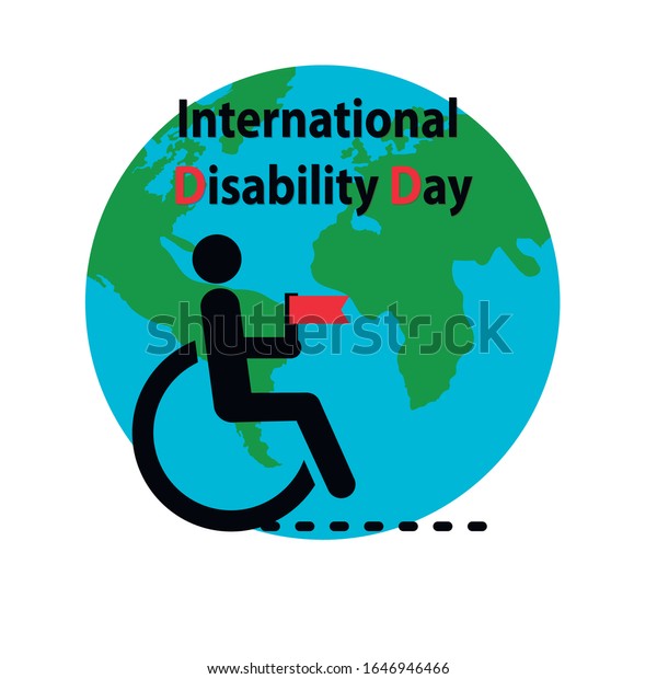 World Disability Day Earth Globe Wheelchair Stock Vector (Royalty Free ...