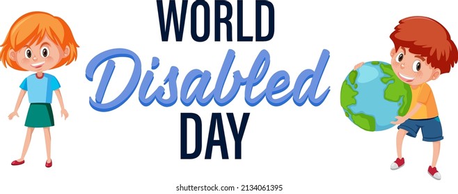 World Disabled Day Logo Design Children Stock Vector (Royalty Free ...