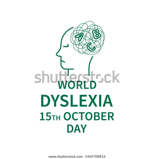 World Dyslexia Day Banner Linear Stule Stock Vector (Royalty Free ...