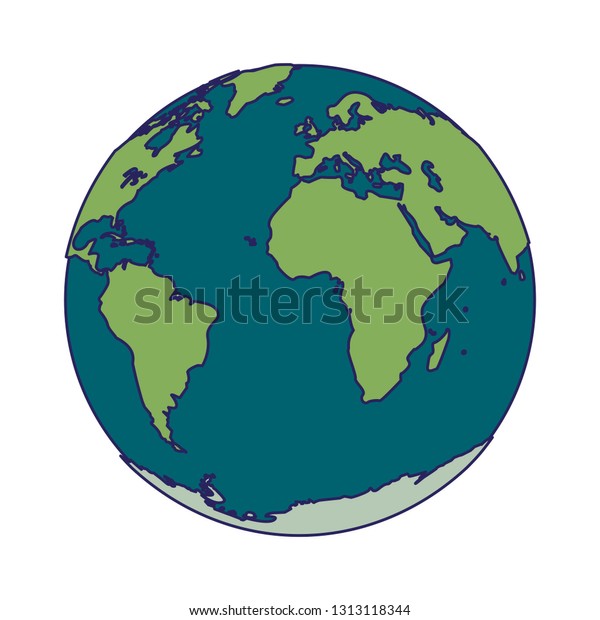 World Earth Cartoon Isolated Stock Vector (Royalty Free) 1313118344 ...