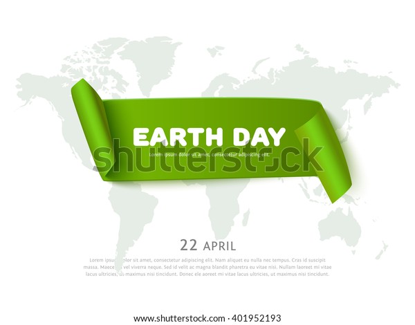 World Earth Day Concept Green Curved Stock Vector (Royalty Free) 401952193