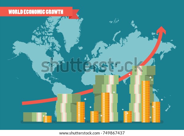 World Economic Growth Infographic Vector Illustration Stock Vector ...