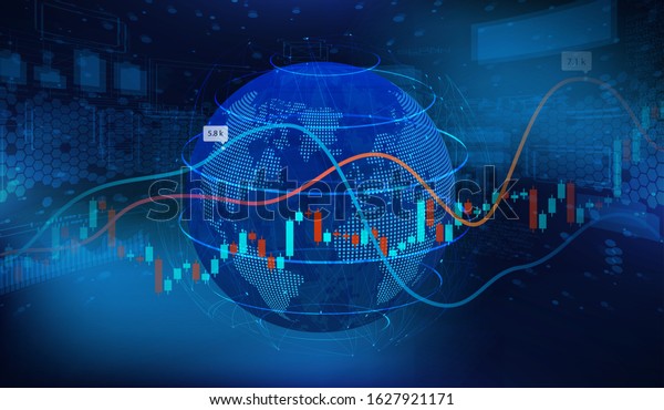 World Economics Concept 3d Earth Globe Stock Vector (Royalty Free ...