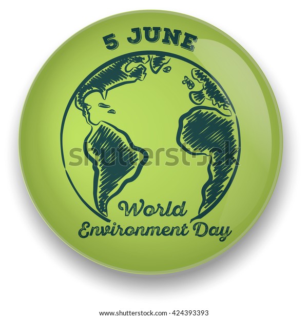World Environment Day Badge Posters Flyers 스톡 벡터(로열티 프리) 424393393 ...