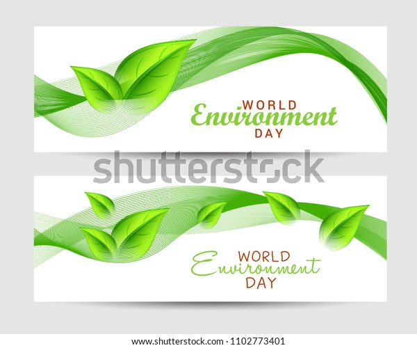World Environment Day Header Banner Background Stock Vector (Royalty ...