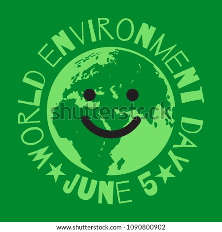 World Environment Day Poster Greeting Text Stock Vector (Royalty Free ...