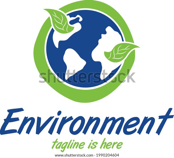 World Environmental Saving Logo Ecology Friendly Stock Vector (Royalty ...