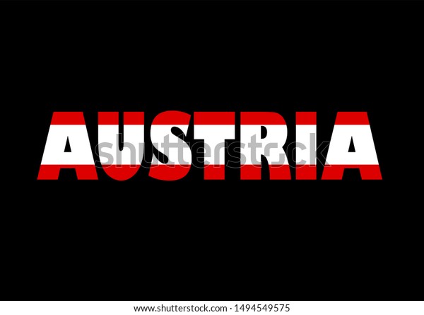 World Flag On Letter Austria Flat Stock Vector (Royalty Free ...