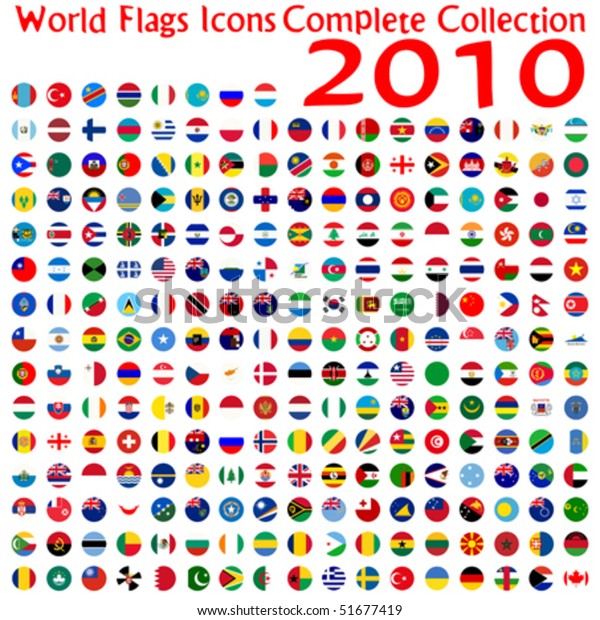 World Flags Icons Collection Abstract Vector Stock Vector (Royalty Free ...