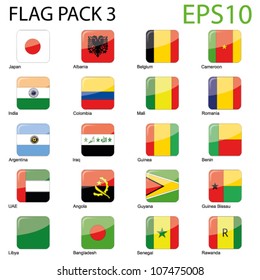 Set Language Buttons National Flags Vector: เวกเตอร์สต็อก (ปลอดค่า ...