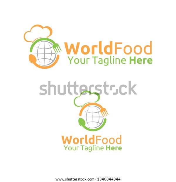 World Food Logo Stock Vector (Royalty Free) 1340844344 | Shutterstock