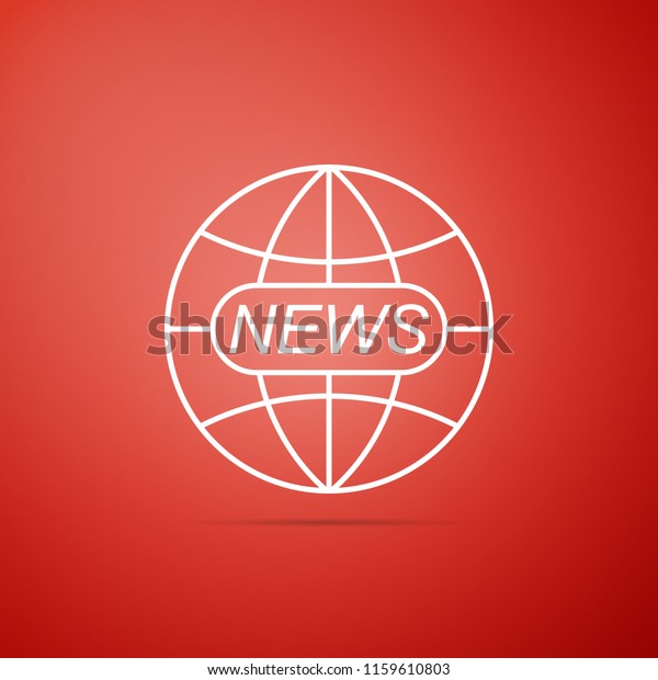 World Global News Concept Icon Isolated Stock Vector (Royalty Free ...