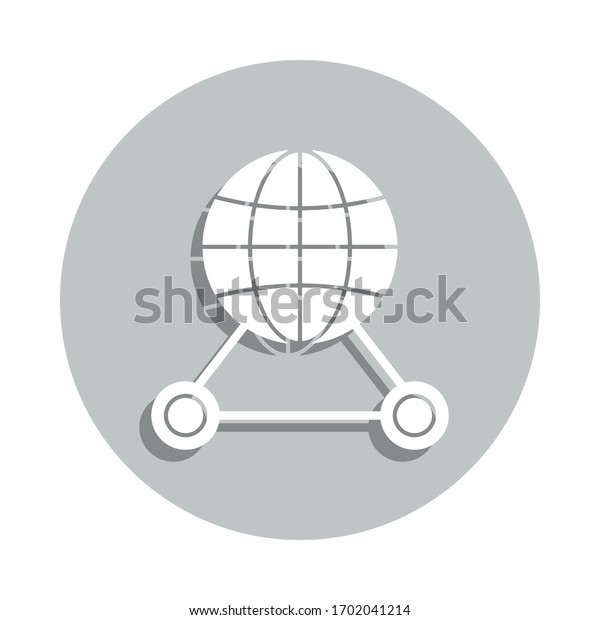 World Global Social Interaction Badge Icon Stock Vector (Royalty Free ...
