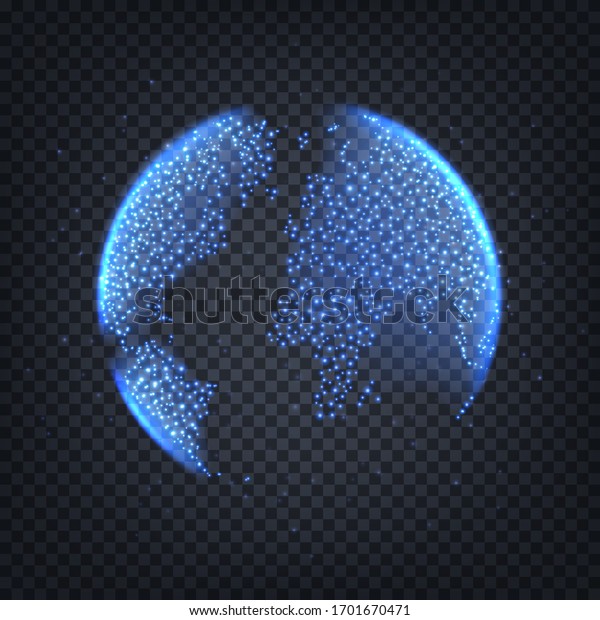 World Globe Isolated On Checkered Background Stock Vector (Royalty Free ...