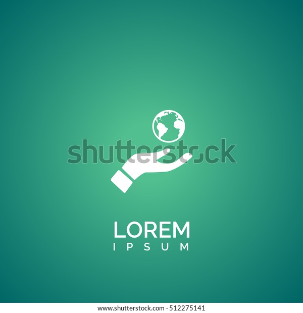 World Hand Icon World Hand Logo Stock Vector (Royalty Free) 512275141 ...