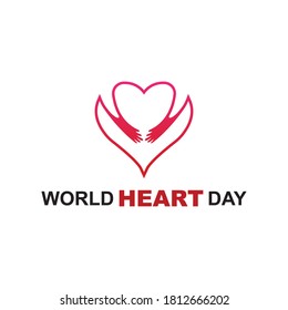 World Heart Day Logo Template Design Stock Vector (Royalty Free ...