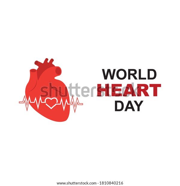 World Heart Day Logo Template Design: เวกเตอร์สต็อก (ปลอดค่าลิขสิทธิ์ ...