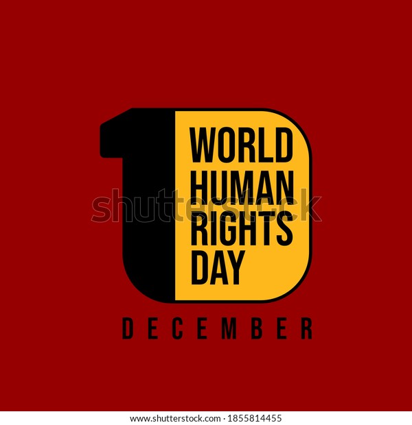 World Human Rights Day Typography Number: เวกเตอร์สต็อก (ปลอดค่า ...