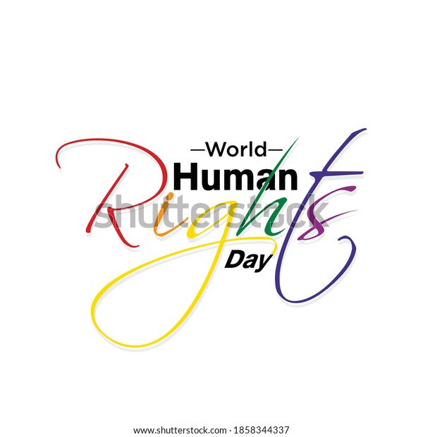 World Human Rights Day Typography Lgbt Stock Vector (Royalty Free ...