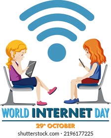 World Internet Day Banner Design Illustration Stock Vector (Royalty ...
