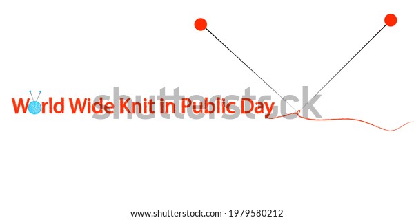 World Knitting Day Public Name Holiday Stock Vector (Royalty Free ...