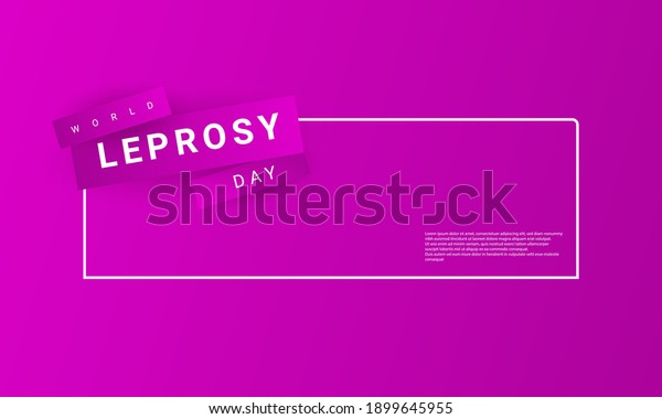 World Leprosy Day Background Purple Color Stock Vector (Royalty Free ...