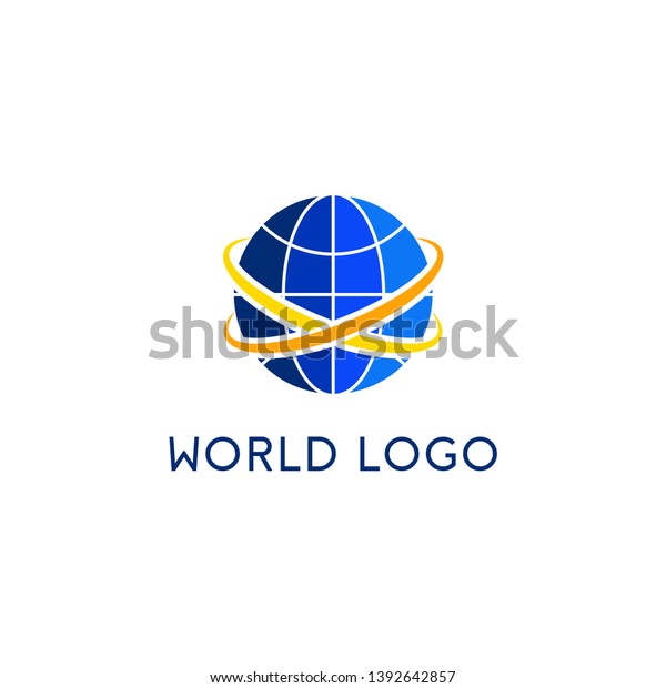 World Logo Icon Design Vector Illustration Stock Vector (Royalty Free ...
