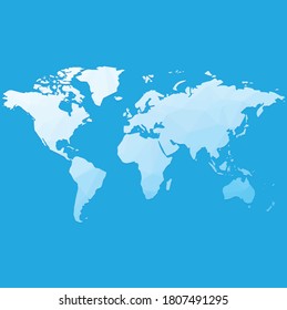World Map Blue Color Stock Vector (Royalty Free) 1807491295 | Shutterstock