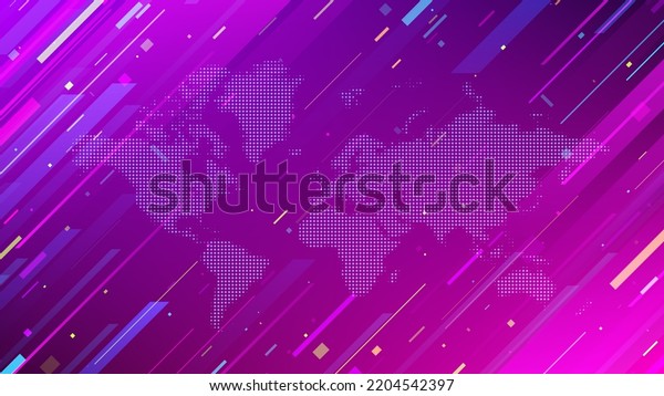 World Map Breaking News Template Design Stock Vector (Royalty Free ...