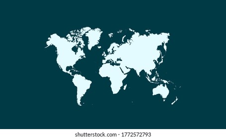 World Map Color Vector Modern Stock Vector (Royalty Free) 1772572793 ...