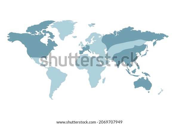 World Map Colorful World Countries Geography Stock Vector (Royalty Free ...