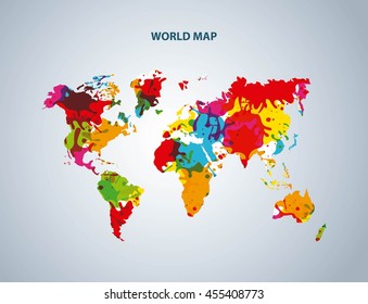 149 Colorfull World Map Images, Stock Photos & Vectors | Shutterstock