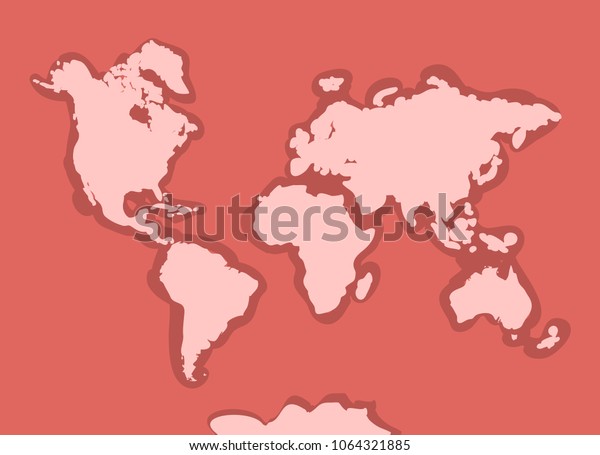 World Map Continents Atlas Planet Earth Stock Vector (Royalty Free ...