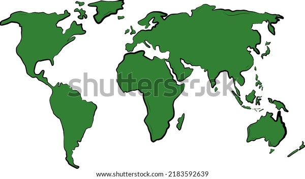 Mapa mundial de continentes sobre fondo: vector de stock (libre de ...