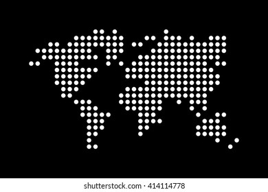 World Map Dotted Style Stock Vector (Royalty Free) 414114778 | Shutterstock
