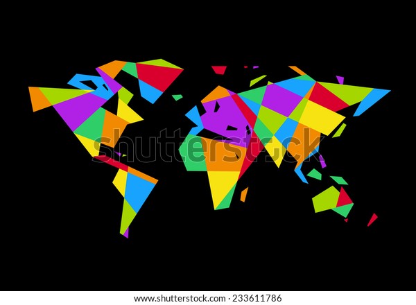 World map. Eps8. RGB. Organized by layers. Global colors. Gradients free