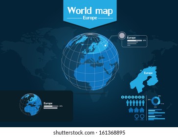 World Map Europe Illustrator Vector Stock Vector (Royalty Free ...