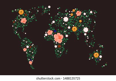 9,901 Flowers world map Images, Stock Photos & Vectors | Shutterstock